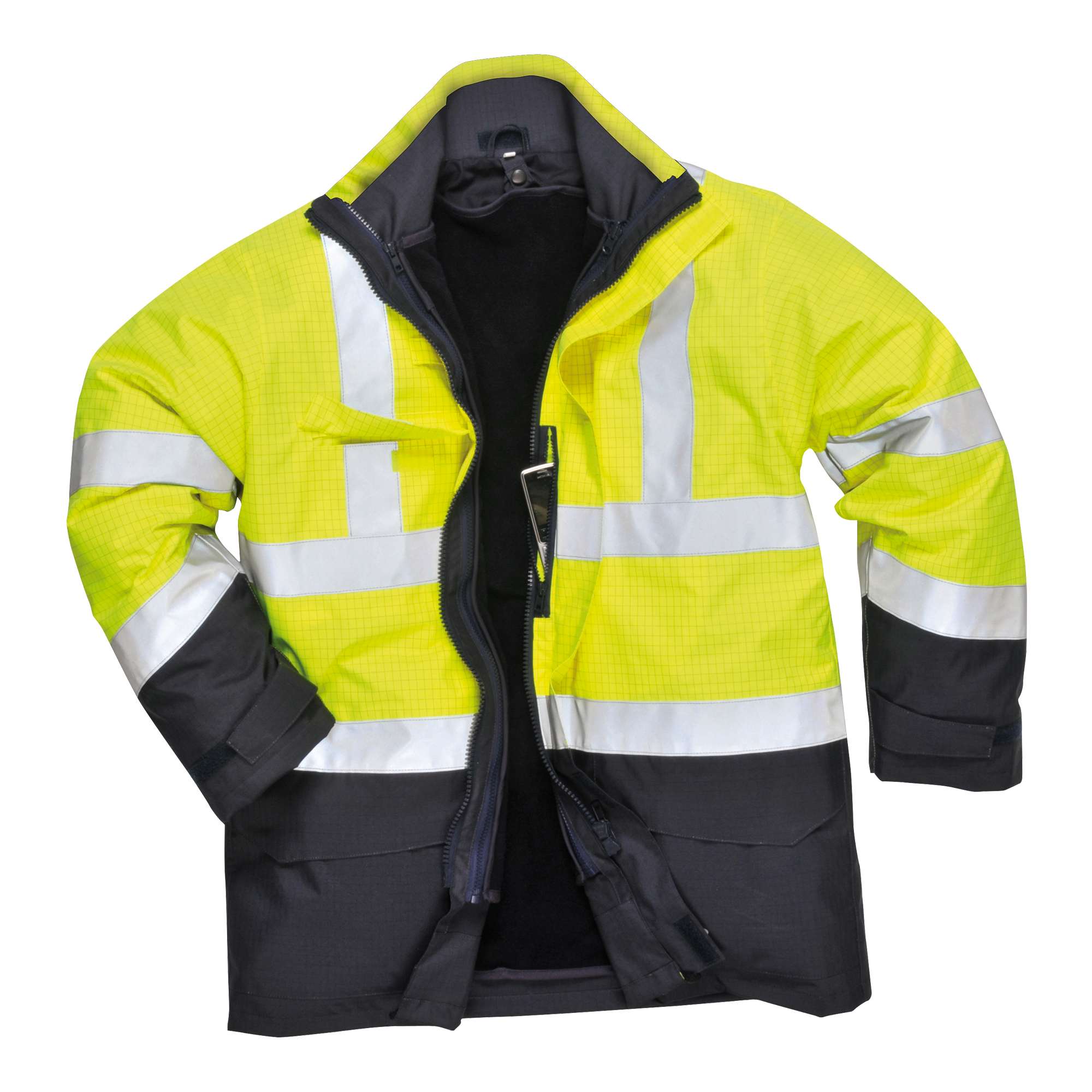 Antistatischer Multinorm Warnschutz Parka mit Hitzeschutz und ...